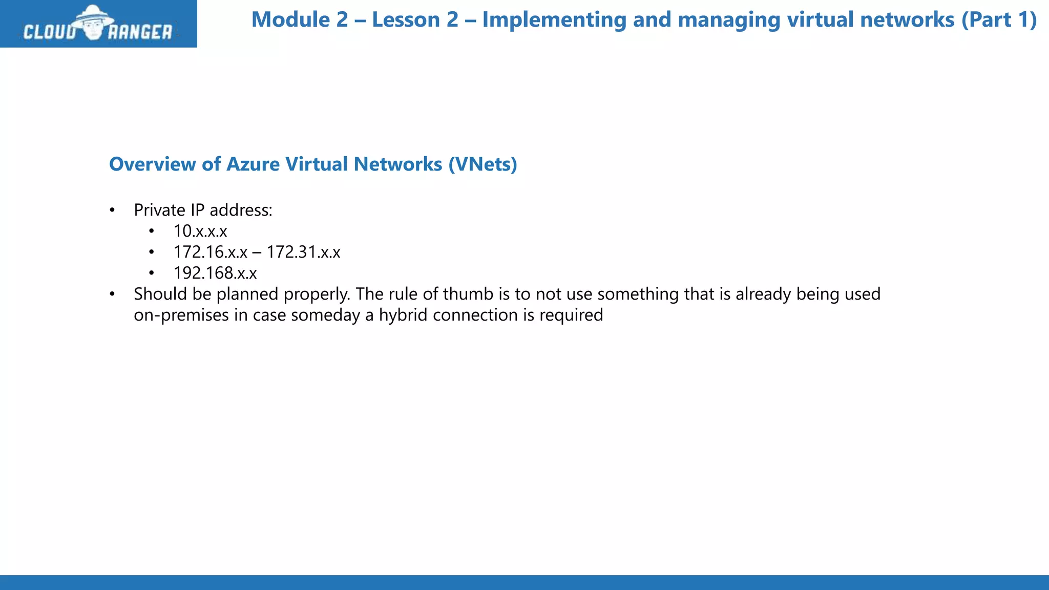 Exam 70-533 Module 2 -Lesson 2 (Part 1) Implementing and managing ... Exam 70-533 Module 2 -Lesson 2 (Part 1) Implementing and managing ...