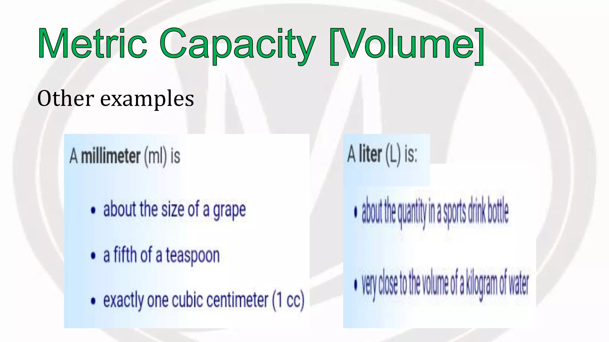 Lesson 2.3 measuring capacity | PPTX | Alcoholic Beverages | Food & Drink