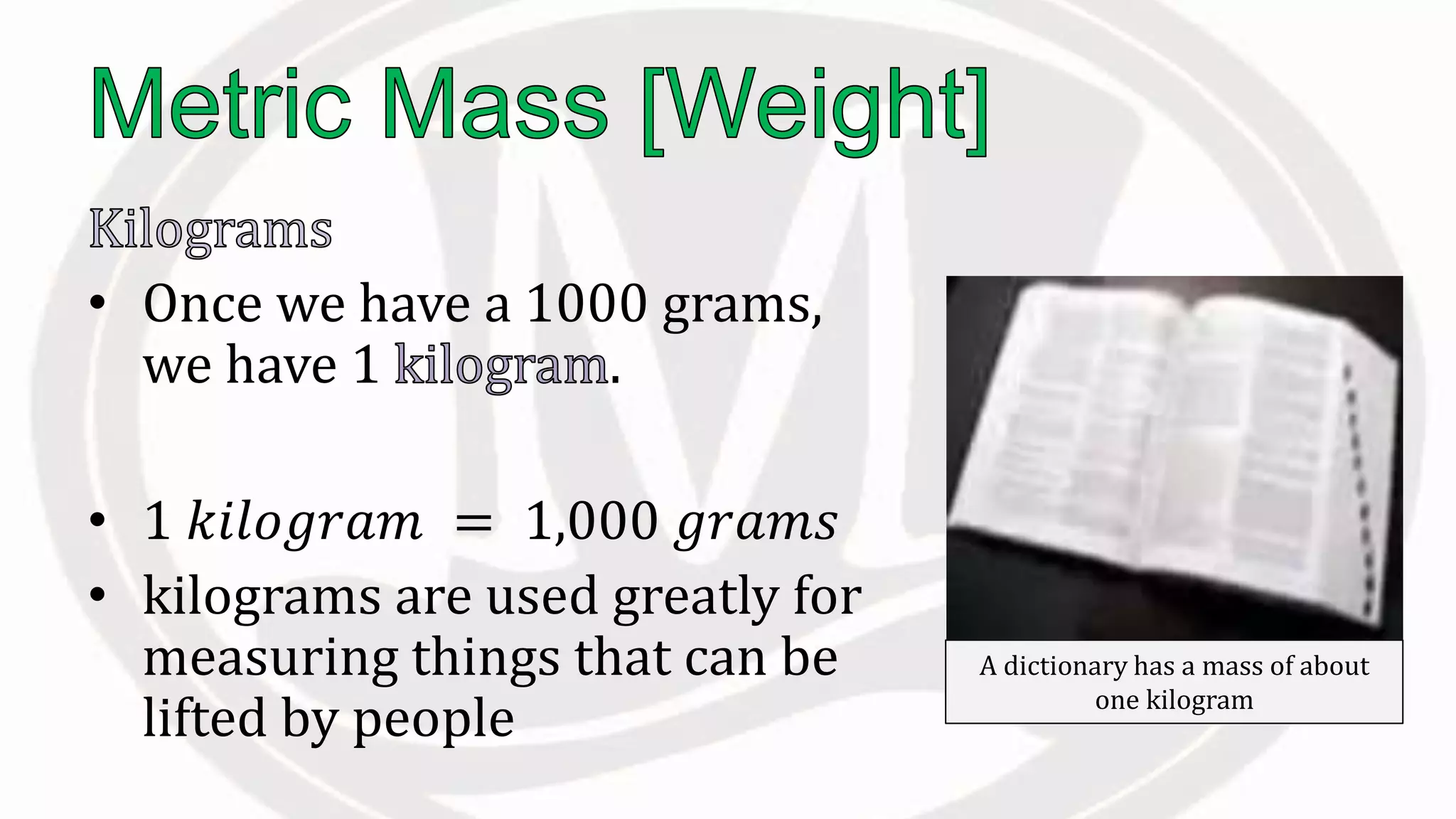 Lesson 2.4 measuring mass | PPTX