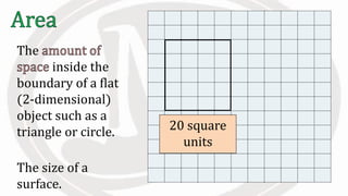 Area measurement store