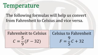 Lesson 2.9 measuring temperature | PPTX