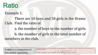 Lesson 2.10 ratio, rate and speed | PPTX