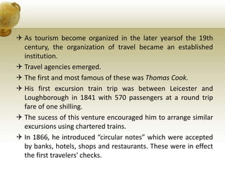 The History of Tourism | PPTX