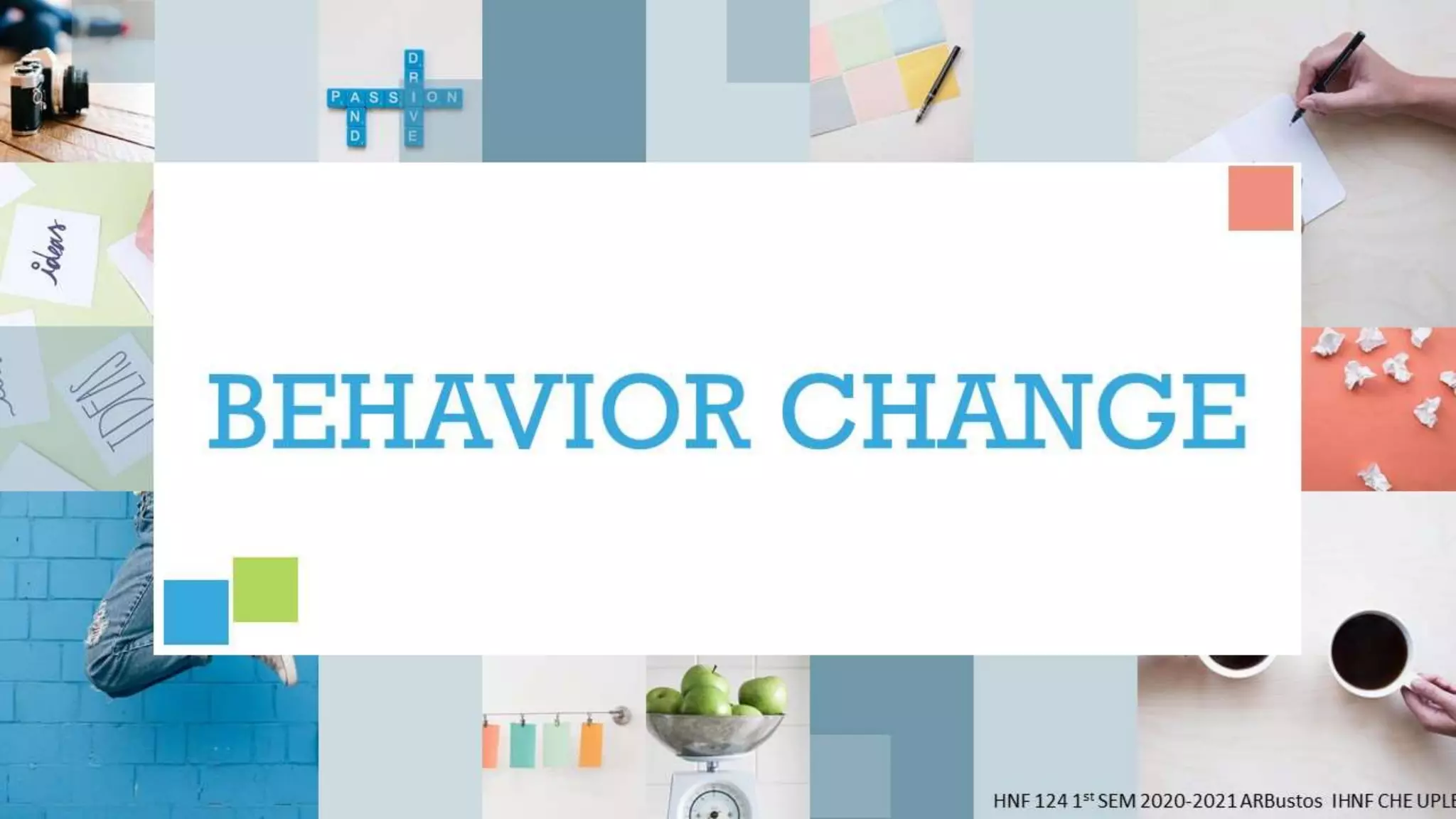 Behavior Change Theories in the Context of Nutrition Education | PPTX