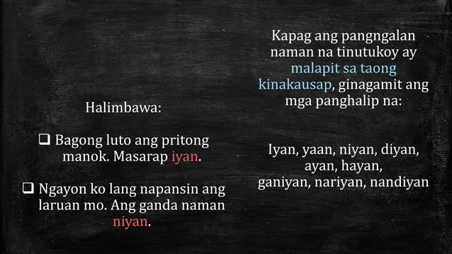 Lesson 2: Panghalip Pamatlig | PPTX