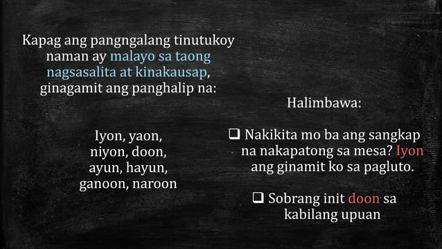 Lesson 2: Panghalip Pamatlig | PPTX