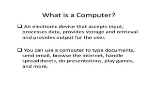 Introducing the Computer | PPT
