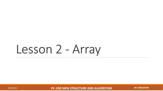 Lesson 2.1 array | PDF
