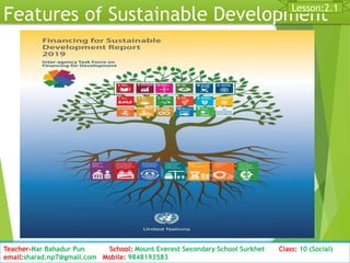 Lesson 2.1 (ten social) Sustainable Development | PPTX