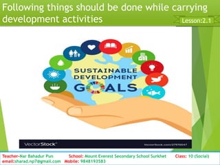 Lesson 2.1 (ten social) Sustainable Development | PPTX