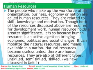 Lesson 2.3 (ten social) Infrastructures of Development: Skilled Human ...