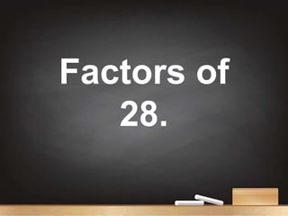 Factors and Common Factors | PPTX