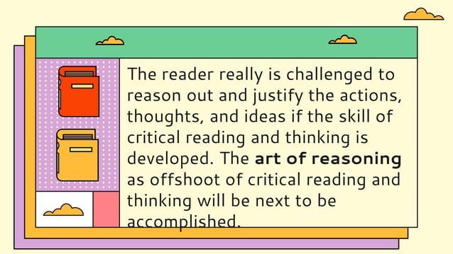 Critical Reading as Reasoning | PPTX | Fiction | Books and Literature