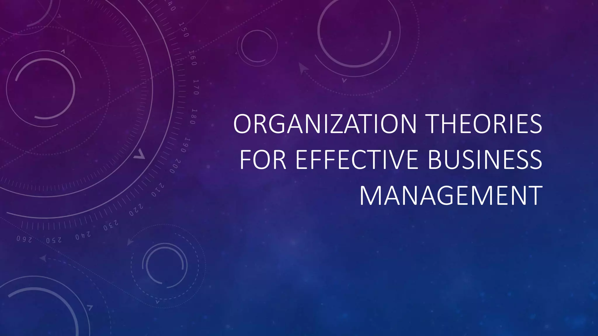 ORGANIZATION THEORIES .pptx