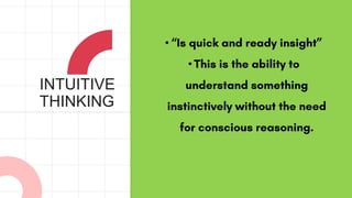 Understanding Strategic Analysis and Intuitive thinking | PPTX
