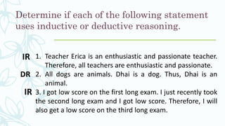 Lesson 2.3 Mathematical Reasoning and Logic | PPTX
