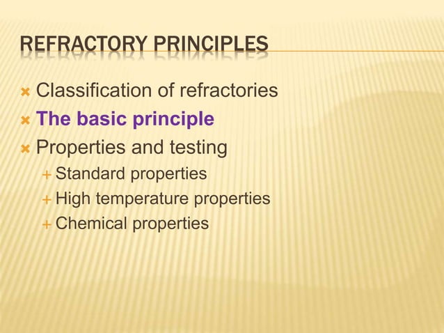 refractory engineering material guideline | PPT