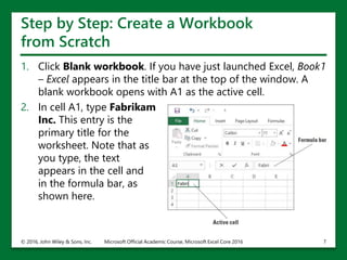 Working with excel.ppt Microsoft 2016.pt