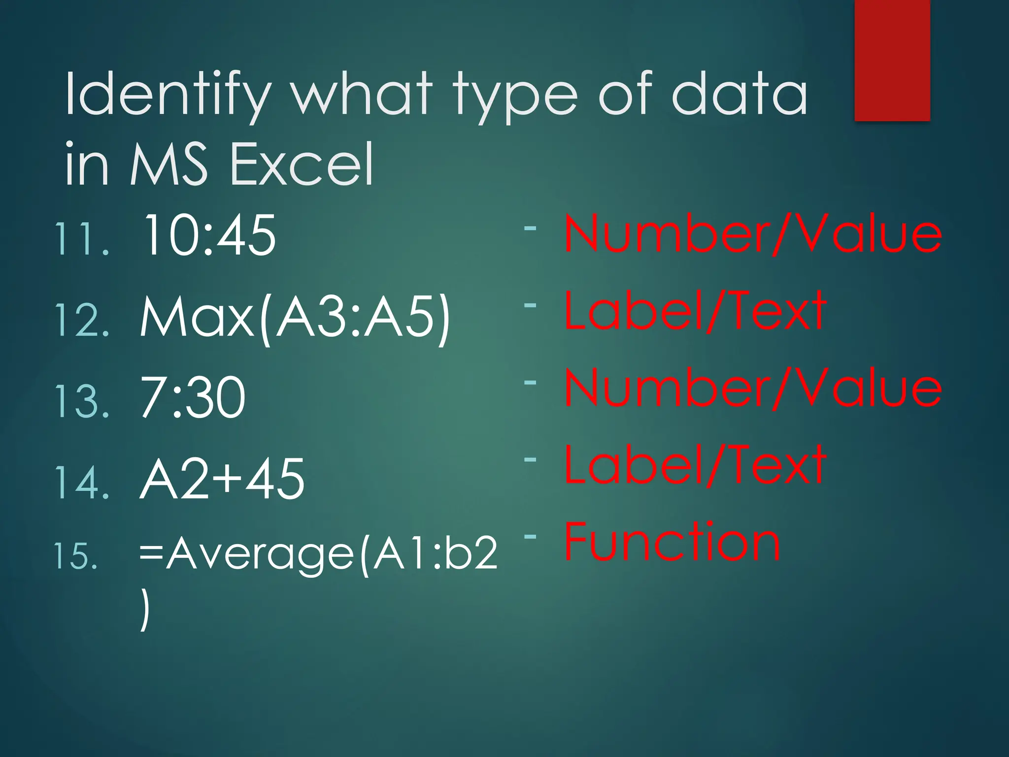 Lesson#2.2 - Excel Data Types and Mouse Pointers.pptx