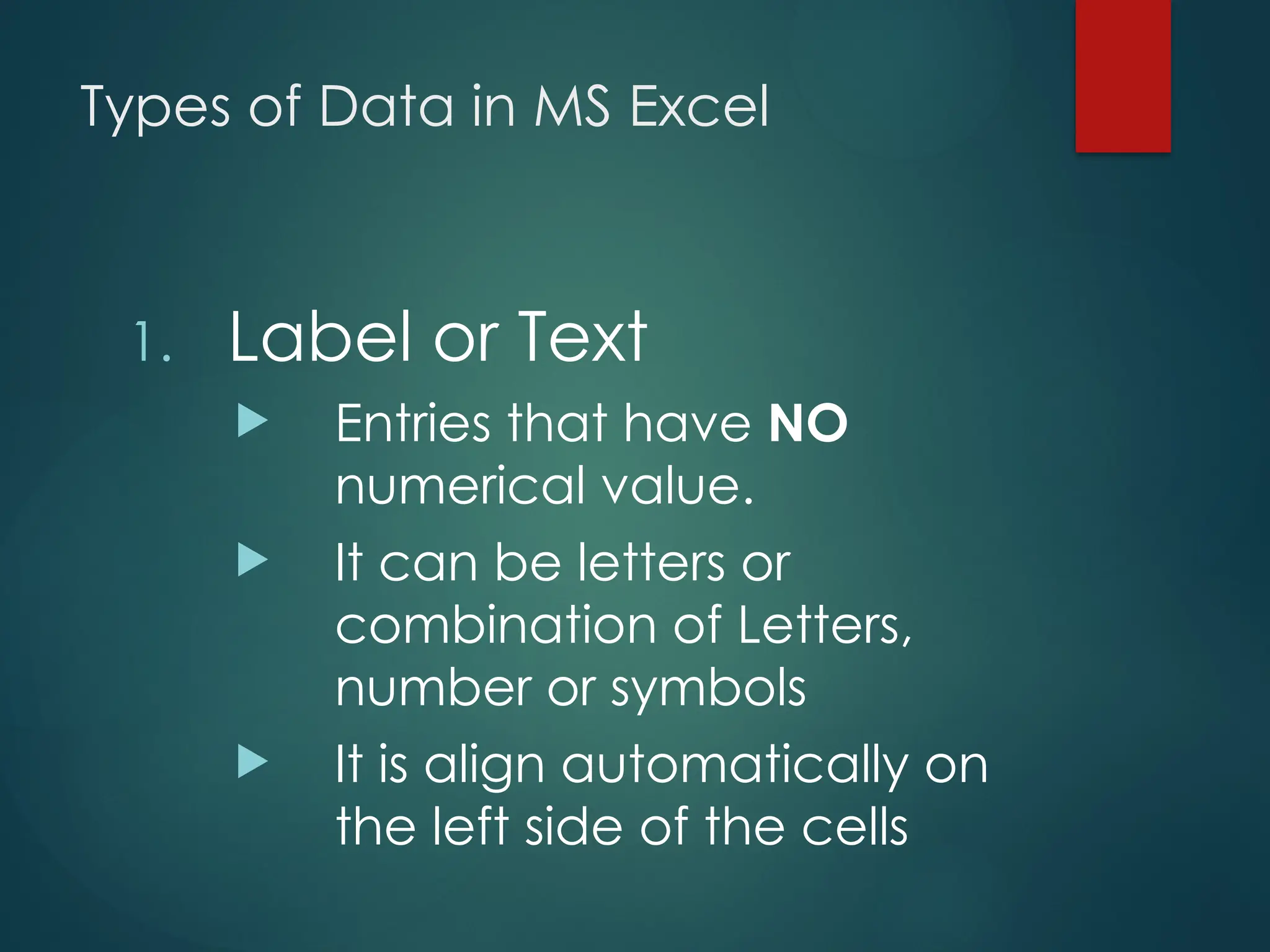 Lesson#2.2 - Excel Data Types and Mouse Pointers.pptx