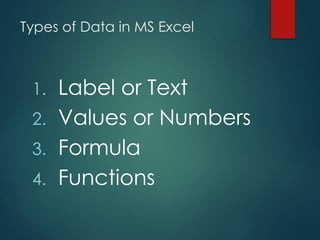Lesson#2.2 - Excel Data Types and Mouse Pointers.pptx