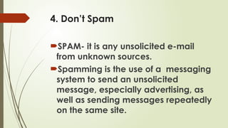 Lesson 2.pptx Online Safety, Security, Ethics and Etiquette | PPTX