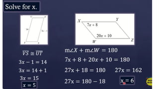 properties of parallelogram square rectangle and rhombus | PPT