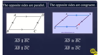 properties of parallelogram square rectangle and rhombus | PPTX