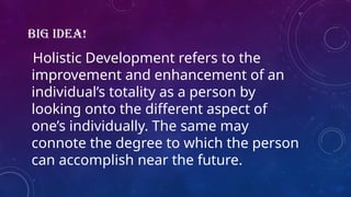 Personal Development- Developing the Whole Person | PPTX