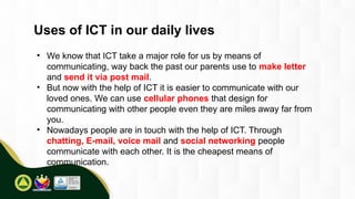 Uses of ICT its Positive and Negative Impact in the Society | PPTX