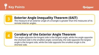 Understanding Exterior Angle Inequality and Theorems in Triangles | PPTX