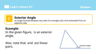 Understanding Exterior Angle Inequality and Theorems in Triangles | PPTX