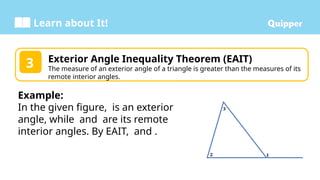 Understanding Exterior Angle Inequality and Theorems in Triangles | PPTX