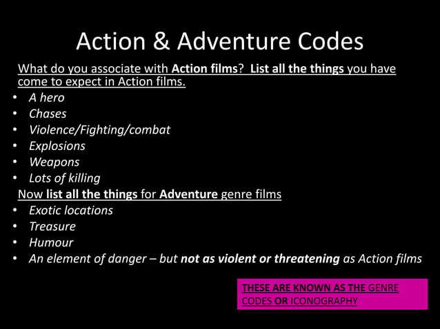 Lesson 2 - Action adventure films intro | PPT