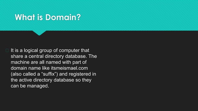LESSON 2 - Active Directory and Domain Controller.pptx | Operating Systems | Computer Software ...