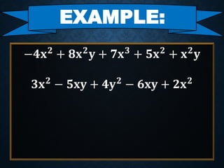Add and subtract terms | PPTX