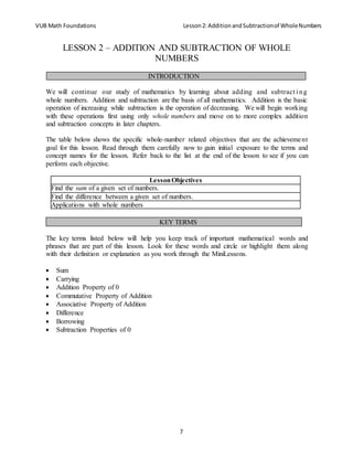 Lesson 2 Addition & Subtraction | PDF