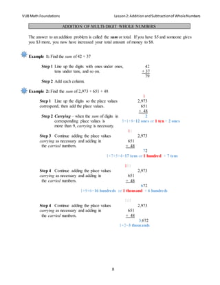 Lesson 2 Addition & Subtraction | PDF