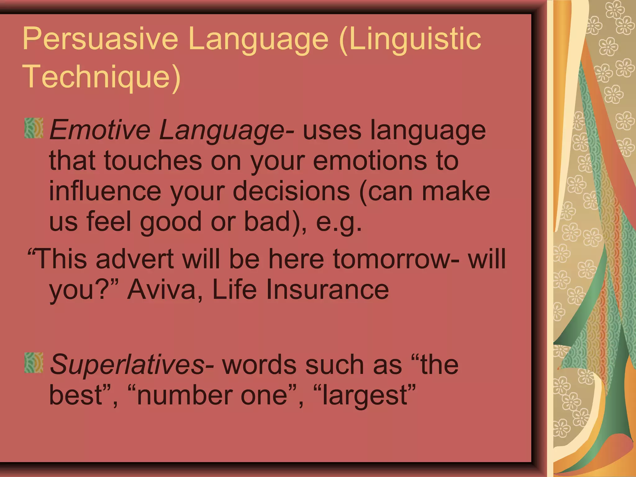 Lesson2 advertising-persuasive language-techs | PPT