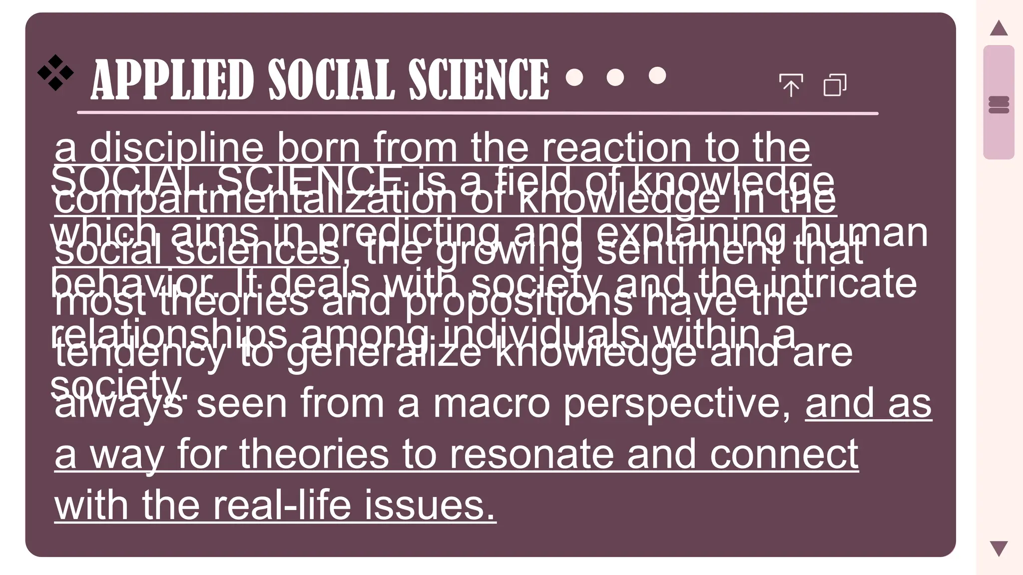 LESSON 2- APPLIED SOCIAL SCIENCEAPPLIED SOCIAL SCIENCEAPPLIED SOCIAL ...