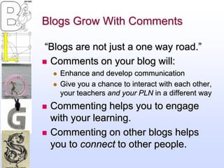 Lesson 2 - Blogs And Commenting | PPT