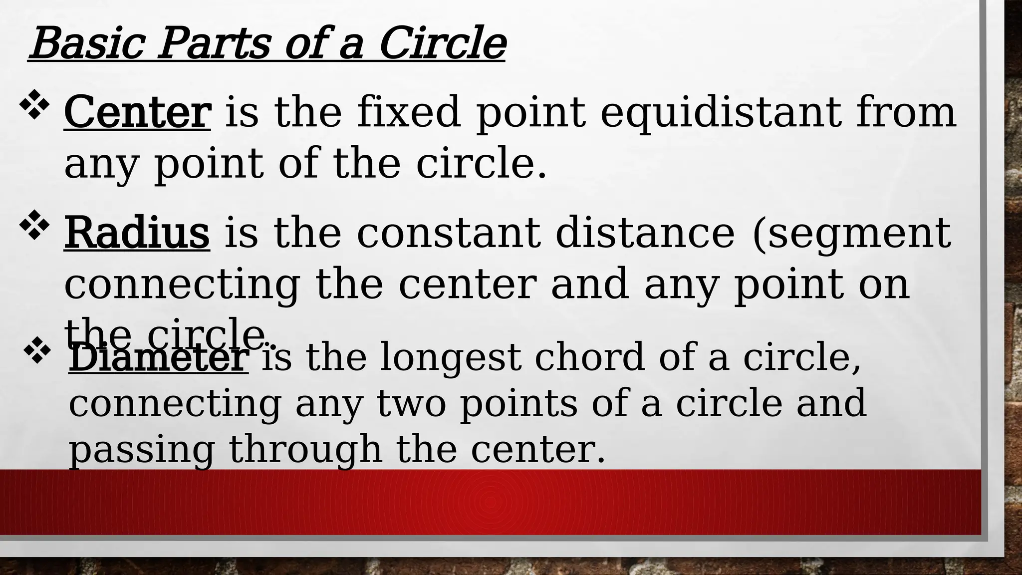 Graph Circle: identifying Center radius | PPTX