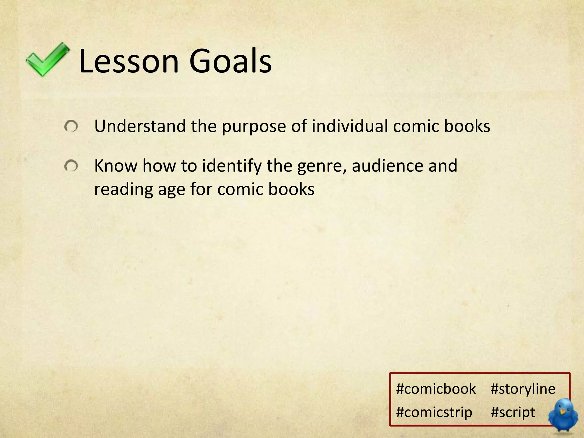 306 - Lesson 2 - Comic Book Research | PPTX