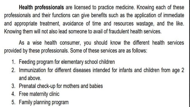 Lesson 2 - Consumer Health - Health 10.pptx | Surgery | Medical Health