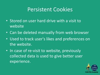 Website Cookies | PPTX | Internet | Computing