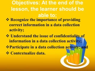Lesson 2 data collection activity | PPTX