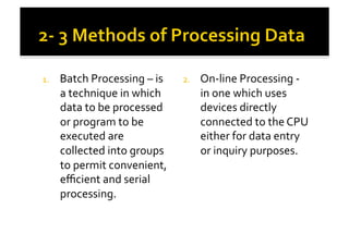 Lesson 2 Data processing | PPT