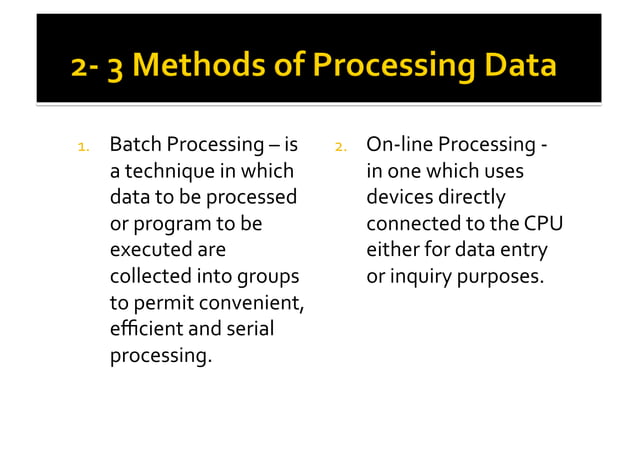 Lesson 2 Data processing | PPT