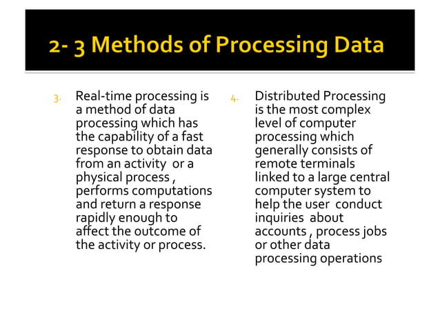 Lesson 2 Data processing | PPT