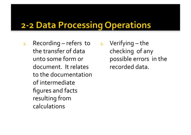 Lesson 2 Data processing | PPT